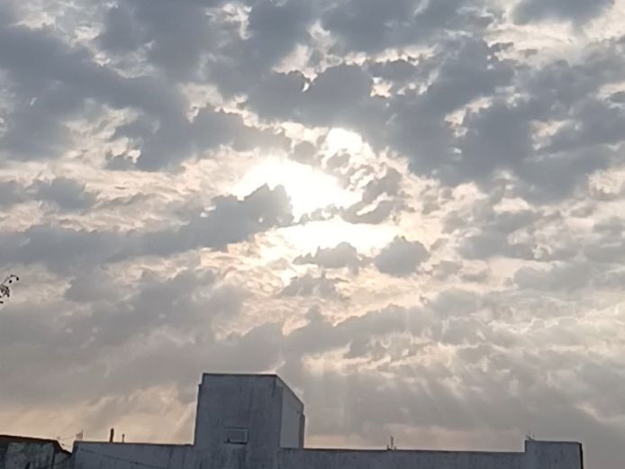 Clouds covered Khargone due to western disturbance