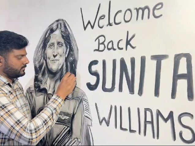 Sunita Williams' unique welcome