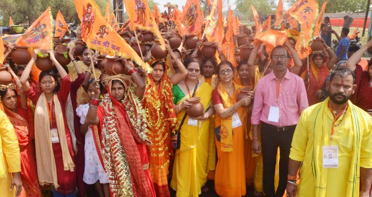 Devotion and faith. Hundreds of devotees gathered at Sector-4 Surya ...