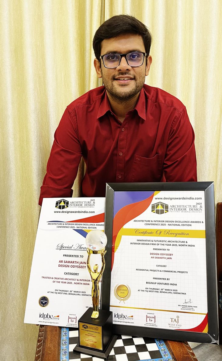 Samarth gets Best Architect and Designer Award | समर्थ को सर्वश्रेष्ठ आर्किटेक्ट और डिजाइनर ...