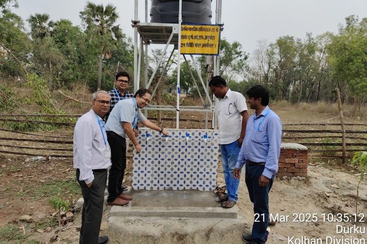 USIL installed water towers in six villages of Jadugoda | जादूगोड़ा के ...