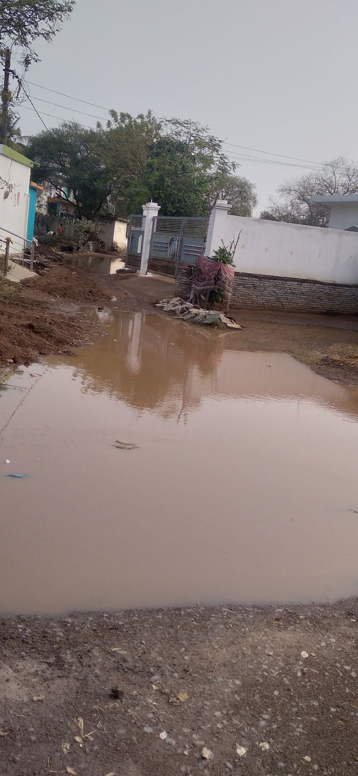 Water filled in the street of Gudipara of Kukda | कुकदा के गुड़ीपारा की ...