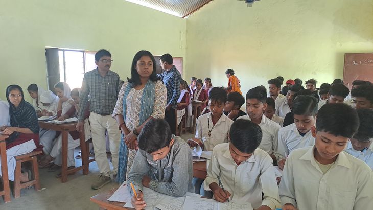 Instructions given during inspection of Murho High School | मुरहो उच्च ...