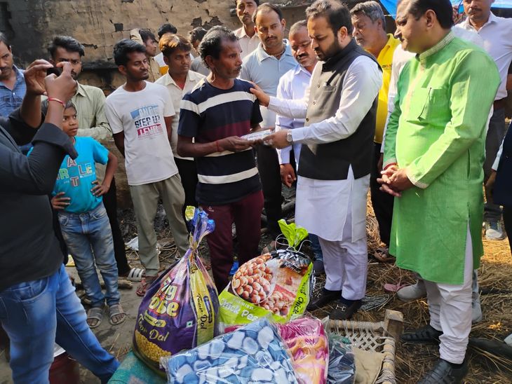 The family which became homeless due to fire in Bighapur got help ...