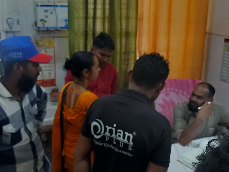 Crowd of patients suffering from vomiting, diarrhea and fever in ...