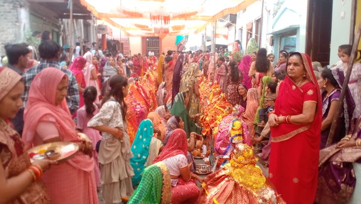 Mother in the form of Jawars reached every house in chariots | रथों में ...
