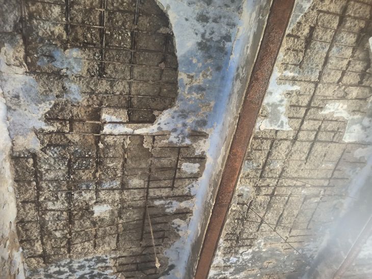 Plaster rods are falling continuously from the roof of the school ...