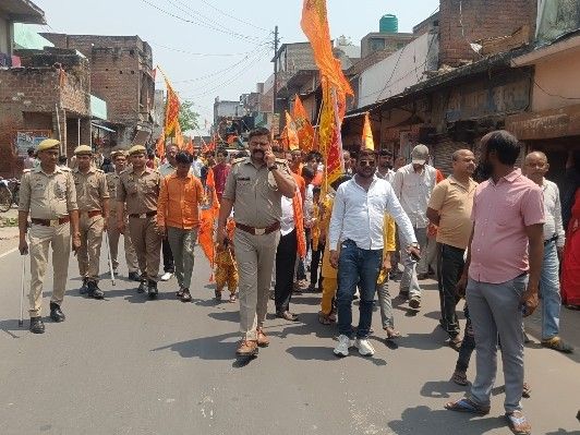 A grand procession was taken out in Hasanganj on the occasion of ...