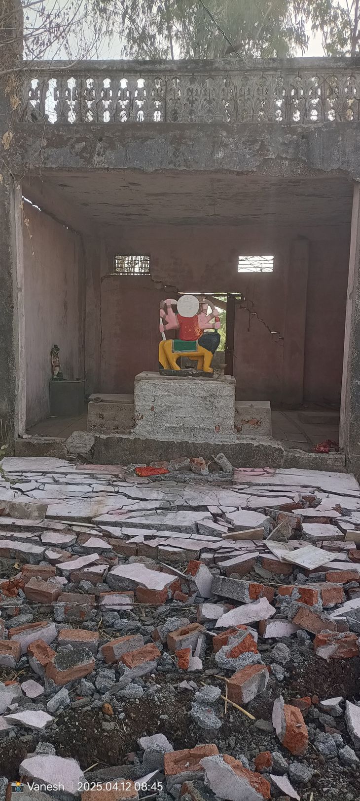 Due to strong wind and rain, an electric pole fell in Anandpuri and the ...