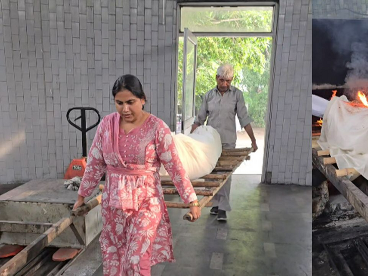 Pooja Sharma bidding final farewell to the helpless dead | बेसहारा ...