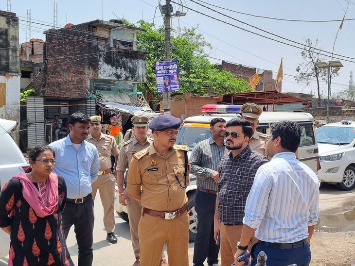 Investigation of encroachment on government land in Bhinga | भिनगा में ...