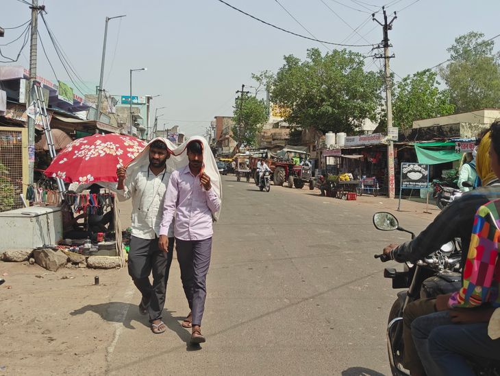 Common people are troubled by heat and heat wave in Nadbai | नदबई में ...
