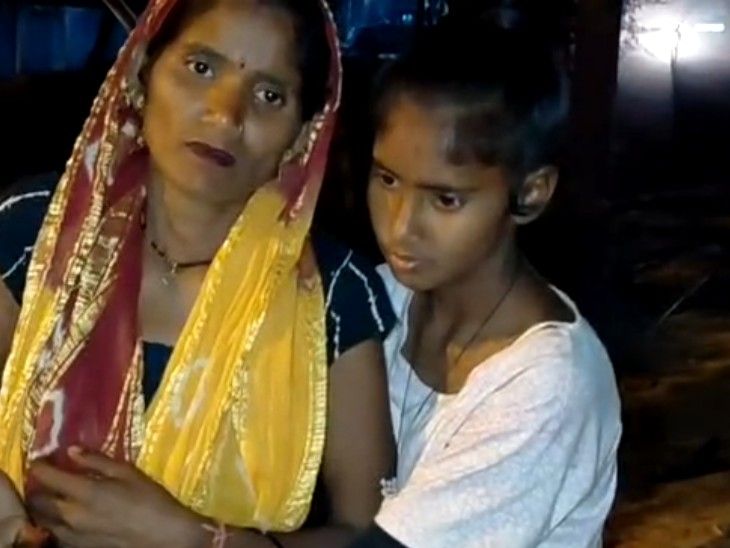 Woman returning with vegetables beaten up