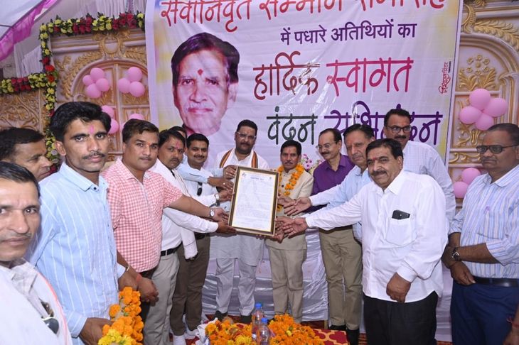 Principal Rawat was honored in the program and given an emotional ...