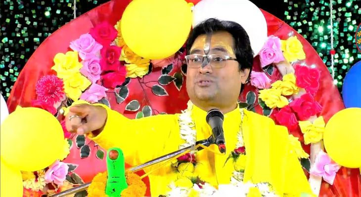 Devotees were overwhelmed on hearing the description of the huge form ...