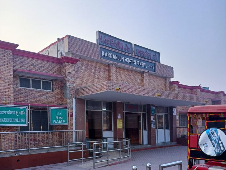 Construction work between Kasganj-Badhari Kalan railway station