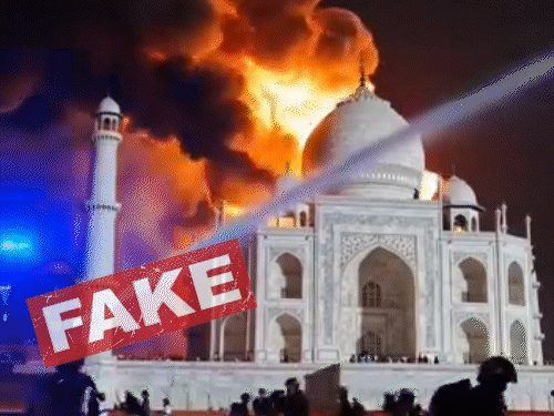 10 users accused in Taj Mahal on fire case Agra fake video