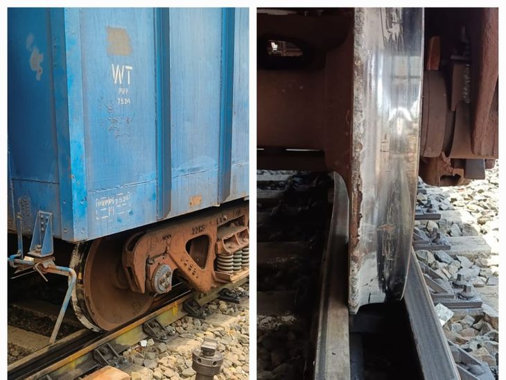 Wheel of goods train derailed in Harda