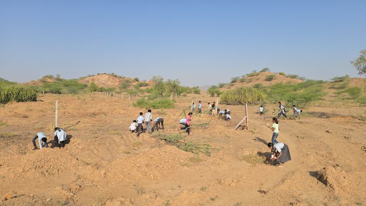 The biological utility of the Peepal tree was explained to the students