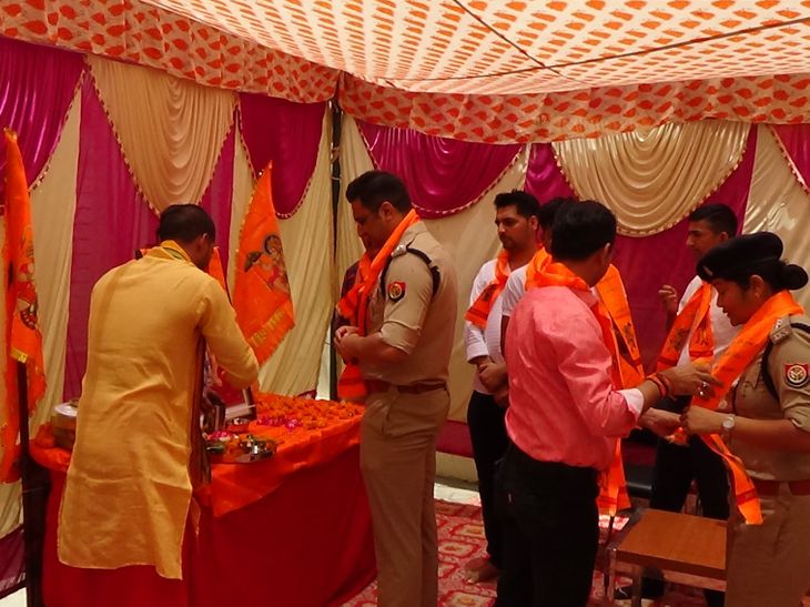 Religious event held at Unnao police control room