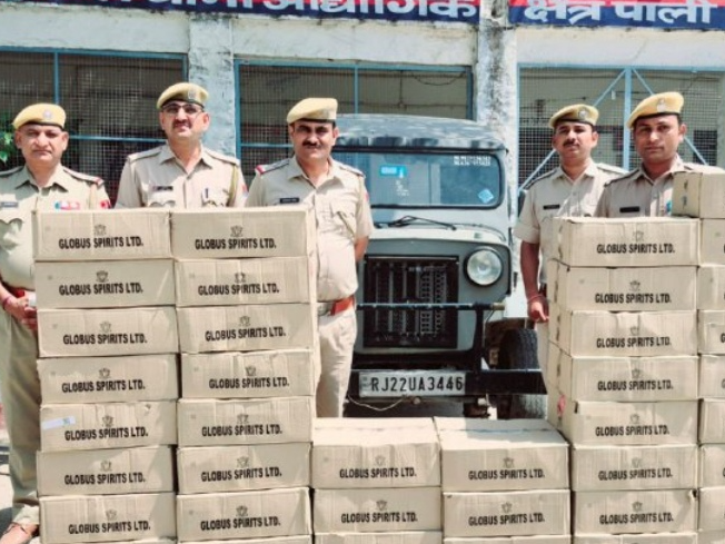 Upon seeing the police in Pali, the smuggler abandoned the jeep filled ...