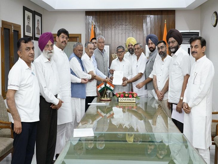 Punjab BJP Delegation Head Sunij Jakhar Governor Gulab Chand Kataria ...