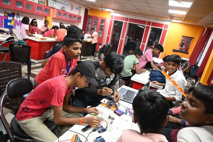 Students learned the art of making clay toys and various types of ...