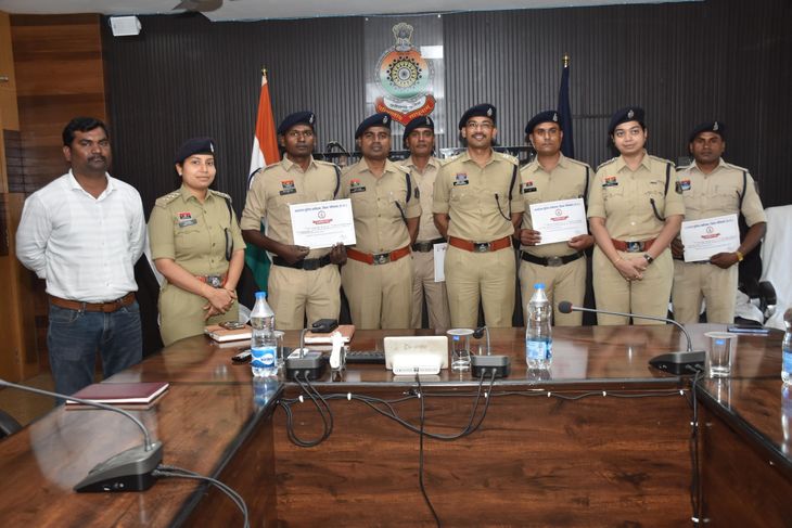 Four policemen were awarded Cop of the Month in April