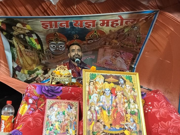 Devotees heard the story of breaking the bow in Milkipur's Mata Bhitari ...