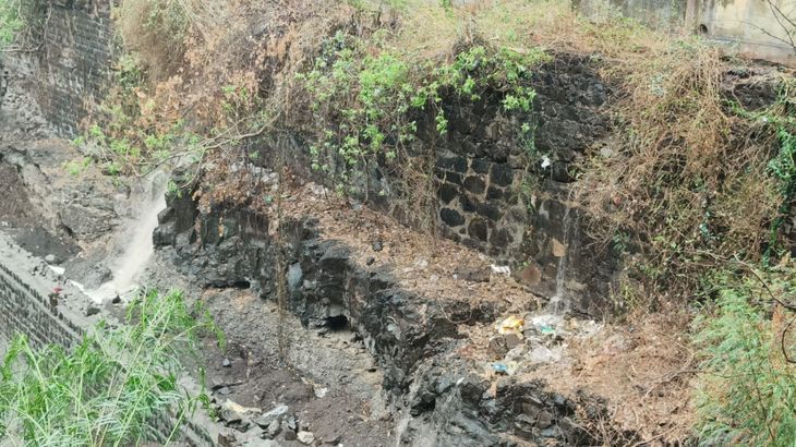The renovation of the pond in the fort complex is ongoing, 30 percent ...