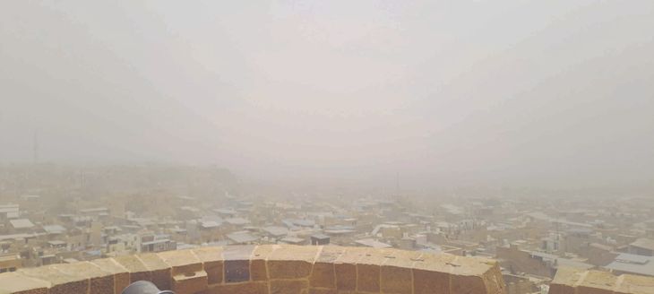 On the first day of Nautapa, the temperature dropped by 4 degrees and ...