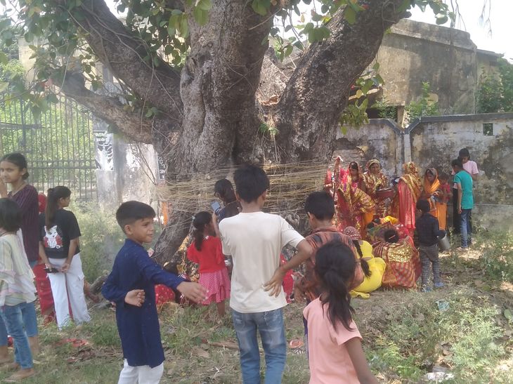 Worship of married women on Vat Savitri fast in Indrapur | इंद्रापुर ...