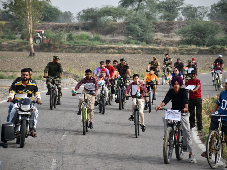 Amritsar BSF Cycle Rally EK Bharat Shreshtha Bharat Border Villages ...