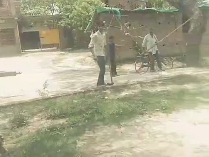 The land of a woman in Nighasan is occupied by the bullies | निघासन में ...