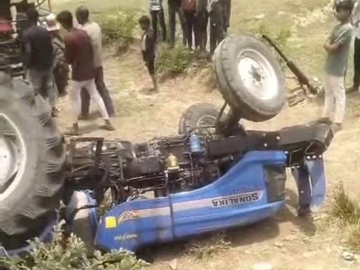 Drunk tractor driver lost control
