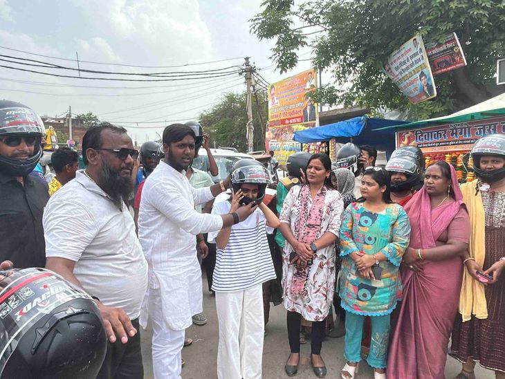 Helmet awareness campaign for road safety