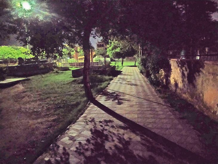 Lights off at night in Senti's Rajiv Gandhi Park | सेंती के राजीव गांधी ...