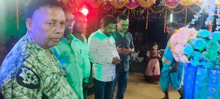 Samir Mohanty reached his native village and participated in Harinam ...