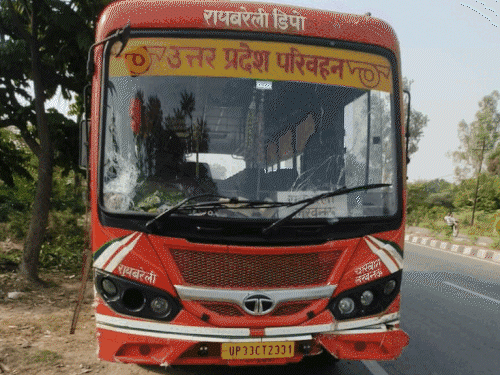 Drunk bus driver hits two people