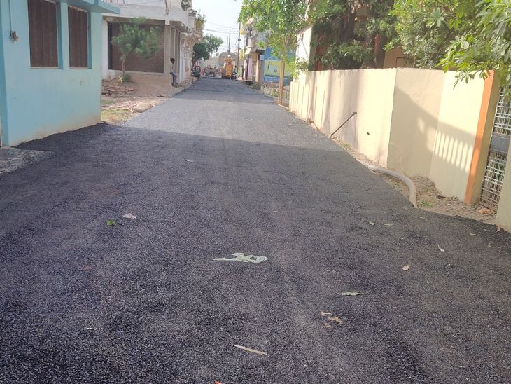 The contractor made a CC road, when it started crumbling, he put asphalt