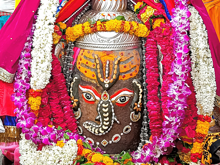 Baba Mahakal is adorned in the form of Lord Ganesha after offering ...
