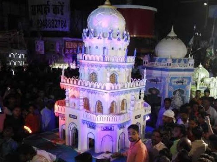 Tajia ceremony in Dhanoda Bishunpur on the ninth night of Muharram ...