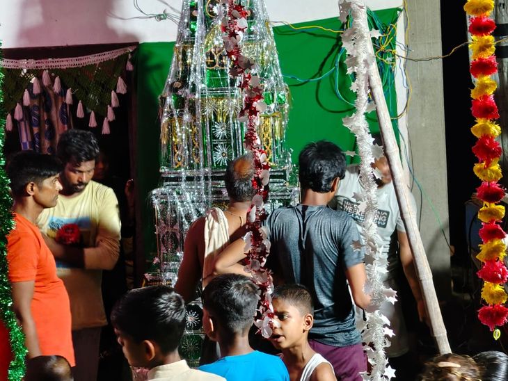 Tajia procession on the ninth of Muharram in Qadirpur