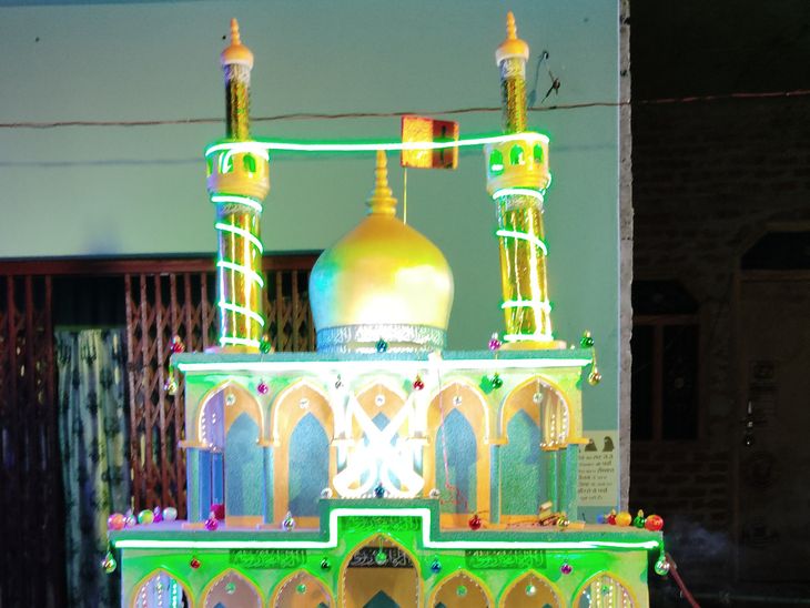Tazia procession took place on the 9th day of Muharram in Shohratgarh ...