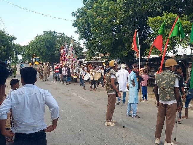 Muharram procession took place in Tulsipur Manjha