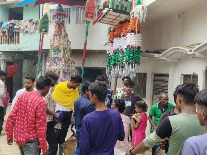 Tajia procession took place on the occasion of Moharram in Itwa