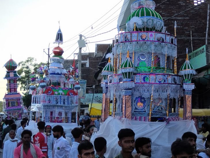 Preparation for Tajia procession on Muharram | मोहर्रम पर ताजिया जुलूस ...