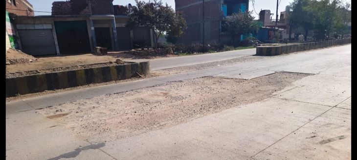 A six km long road was built eight years ago, now there are cracks and ...