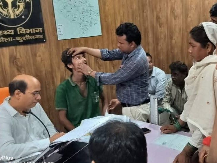 A young man got electrocuted while working as a labourer and got burnt