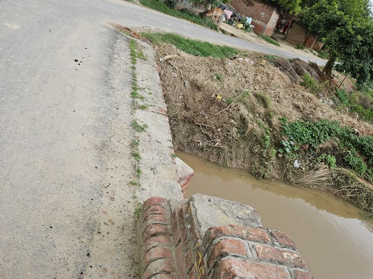 Broken edge of culvert poses danger